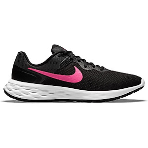 NIKE Women's Race Running Shoe, Black Hyper Pink Iron Grey, 7.5