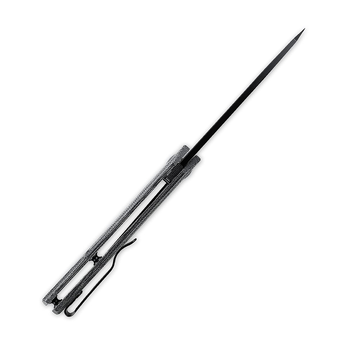 Kizer Genie EDC Knife, Black N690 Steel Reverse Tanto Blade, Black Micarta Folding Knife, V4545E1