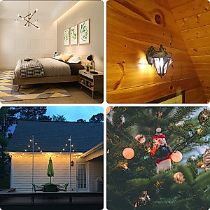 ProCrus E26 LED Light Bulb,G14 1W,1 Watt Small Night Light Bulbs,3000K Soft White,80LM,10W Equivalent,for Bedroom, Ceiling Fan, Table Lamp, Kitchen, Pendant Fixtures,Vanity,120V,Not Dimmable,6 Pack