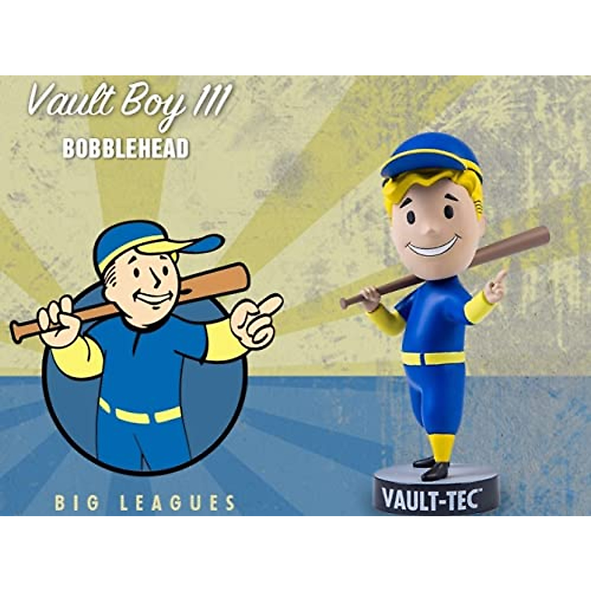 Gaming Heads Fallout 4 Bobblehead Vault Boy 111 Series 4 - Big Leagues - Collectible Bobbleheads