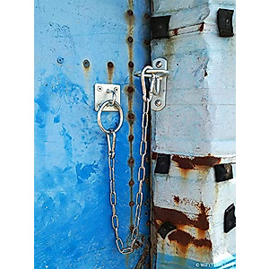 Will's Family Store 20 inch Stainless Steel Barn Chain with Carabiner for Livestock Gate Latch 2 Pack