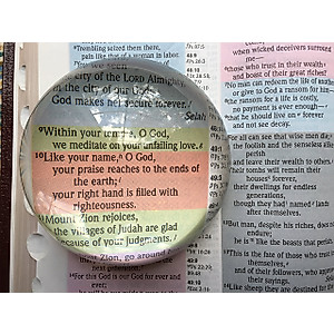 Large 3.9” Magnifying Glass Dome - Genuine Crystal Glass Magnifier - Easy to Glide Paperweight - Professional Grade Reading Aid for Blueprints, Maps, Newspapers - in A Nice Gift Box (Large 3.9" Dia)