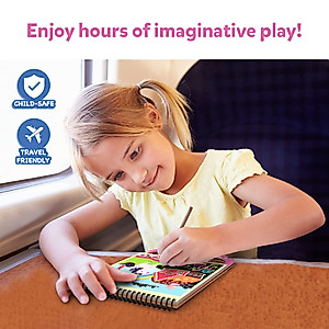 Skillmatics Scratch Art Book for Kids - Unicorns & Princesses, Craft Kits & Supplies, 30+ Scratch Stickers, Travel Toys, DIY Kit, Gifts for Girls & Boys Ages 3, 4, 5, 6, 7, 8