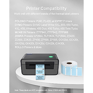 TESSO Thermal Label Maker Tape Adapted P10 Label Maker, Standard Laminated Office Labeling, 15mmx40mm/0.5x1.57inch, P10 Thermal Printing Label Paper (180 Labels/Roll,Blue)