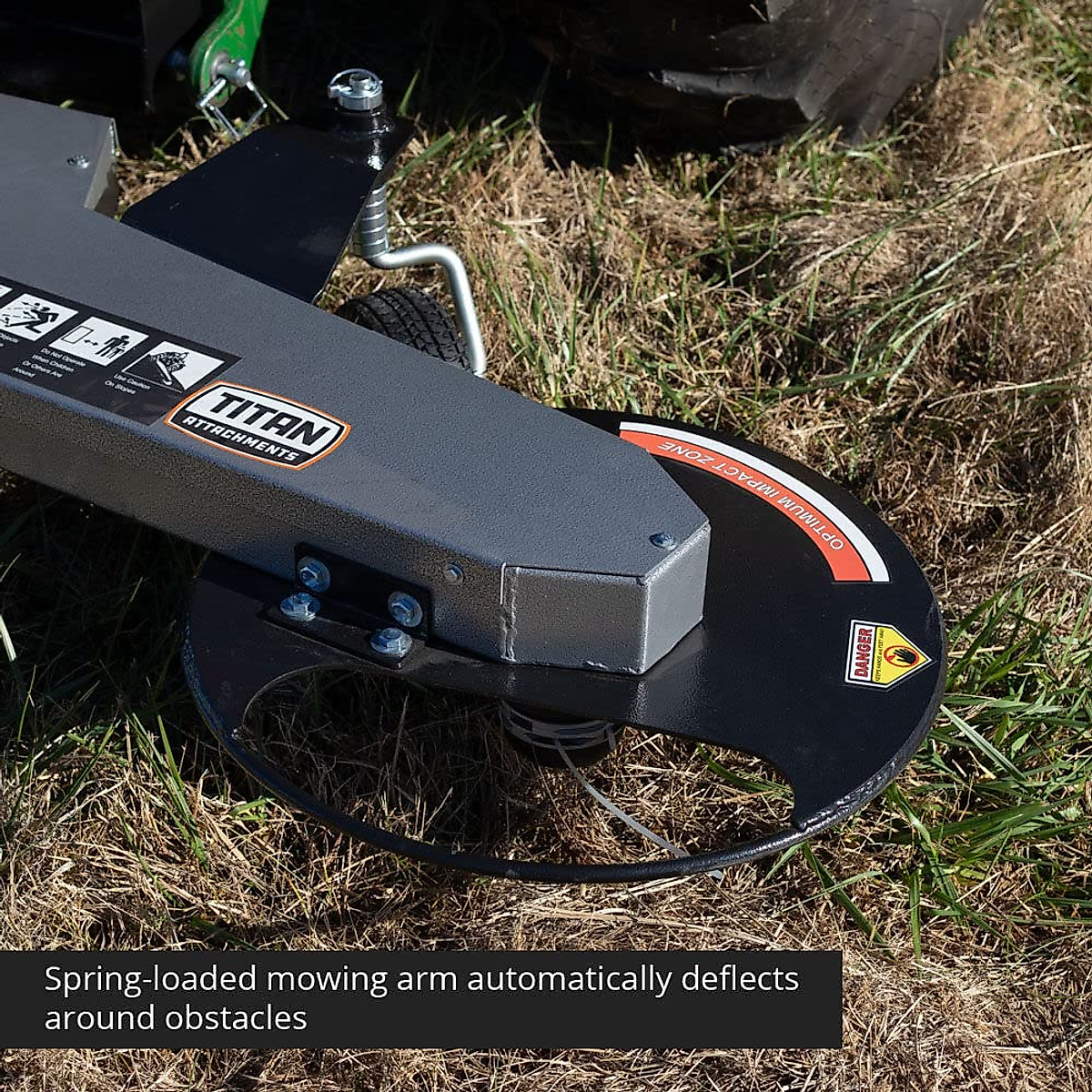 Titan Attachments 3 Point Trimmer Lawn Mower Attachment Fits Category 1 Tractors, Mow Fence Lines 3X Faster