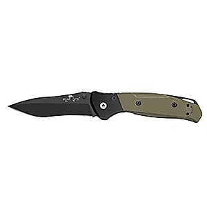 Bear OPS Bear Swipe IV, 3-1/4-inch Black Blade, 14C28N Sandvik Stainless Steel, OD Green G10 Handle, Assisted Opening with Reversible Pocket Clip (A-400-B4-B)