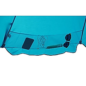 Abba Patio 7ft Beach Umbrella with Sand Anchor, Push Button Tilt and Carry Bag, UV 50+ Protection Windproof Portable Patio Umbrella for Garden Beach Outdoor, Teal Blue