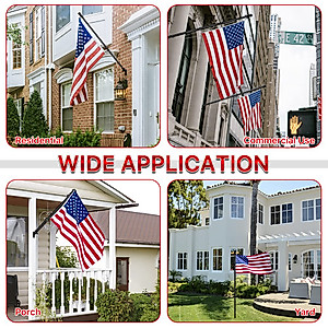 Joyday Flag Pole Kit, 5FT Flag Pole, Stainless Steel Outdoor Tangle Free Flagpole Kit for American Flag with Two 360°Rotating Rings for House Porch Garden Yard Truck Boat (Standard Kit)