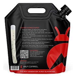 Self Control, Professional Grade Do-It-Yourself Pest Control Kit, 3-Month Supply of Bug Spray Concentrate with Guaranteed Results, Eliminates Ants, Roaches, Fleas, Mosquitos, and Flies (.27 Ounce)