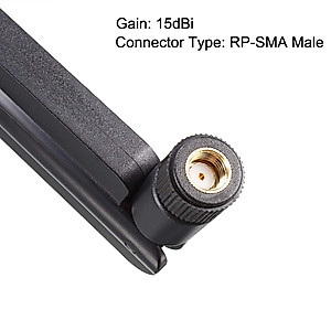 uxcell GSM LTE Antenna 3G 4G 15dBi High Gain 700-2700MHz RP-SMA Male Connector Direction Foldable Paddle Type 2Pcs