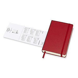 Moleskine Classic 12 Month 2022 Daily Planner, Hard Cover, Pocket (3.5" x 5.5"), Scarlet Red