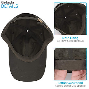 Gisdanchz Mens Caps Mens Golf Hats for Women Quikc Dry Womens Baseball Caps Mesh Running Hat Workout Mesh Baseball Cap Outdoor Sport Hat Hiking Fishing Cycling Cap Army