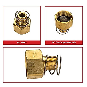 Simpson Cleaning 7100355 Replacement 3/4-Inch Female Garden Hose for Pressure Washer Pumps, 3/8-Inch MNPT, Gold