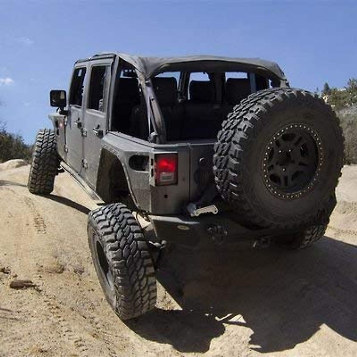 Smittybilt XRC Full Rear Corner Armor (Black) - 76882