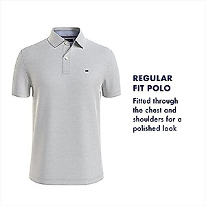 Tommy Hilfiger Men's Flag Pride Polo Shirt in Custom Fit, CS DEEP Knit Black, Medium