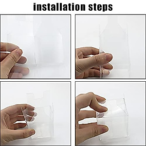 Oomcu 80 Pack Clear Plastic Favor Boxes,Transparent Macaron Cupcake Chocolate Candy Cookies Malt Balls Soap Gift Single Individual Packaging Boxes for Wedding Party Baby Shower Display(2" x 2" x 2")