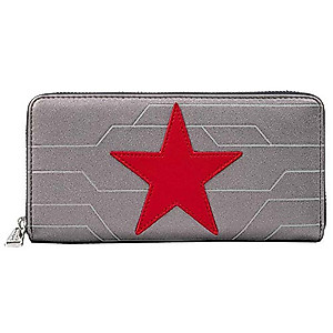Loungefly x Marvel Winter Soldier Cosplay Zip-Around Faux Leather Wallet