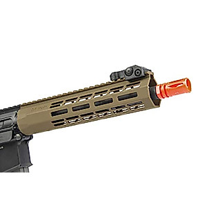 Elite Force M4 AEG Automatic 6mm BB Rifle Airsoft Gun, CQB, Black/Tan