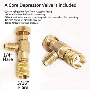 Kozyvacu Mini Split/HVAC/AUTO AC Repair Complete Tool Kit - Includes 1-Stage 4.5 CFM Vacuum Pump, Manifold Gauge Set, Hoses and Accessories, Perfect for AC Recovery and R134a Refrigeration(TA450F)