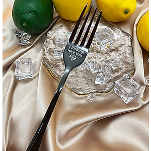 Engraved Dessert Forks Birthday Christmas Gifts for Wife from Husband I Forking Love You Fork Gifts for Women Men Home Decor Accessories