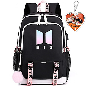 Dingzheyan BTS School Laptop Backpacks Korean Daypack Book Bag Casual Backpack Backpack For Students