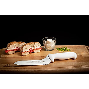 Mundial Offset- Serrated Edge Sandwich Knife, White, 9-Inch