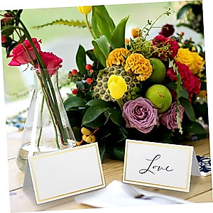 LABRIMP 120pcs Hot Stamping Table Card Table Cards Seating Cards Table Tents Place Cards for Table Setting Wedding Place Cards Tabletop Place Cards Food Labels for Party Buffet Paper Jam