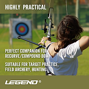 Legend Back Quiver - Tactical Arrow Holder, High-Density Polyester Fabric, Extra Shoulder Foam Padding - MOLLE System for Patches, Pouches - Zippered Storage for Archery & Hunting Accessories - Green