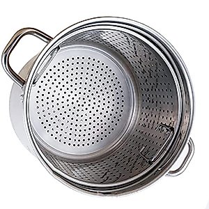 Commercial Stainless Steel Large Crab Seafood Boil Pot 27Qt/45Qt/63Qt Turkey Fryer Pot Pasta Cooker Perfect for Lobster,Shrimp,Crawfish Boil,40cm/15.7inch