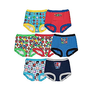 Marvel Boys Potty Training Pants, Success Chart & Stickers with Spiderman, Iron Man, Hulk & More Sizes 18M-4T, 7-Pack Superhero Friends, 2T