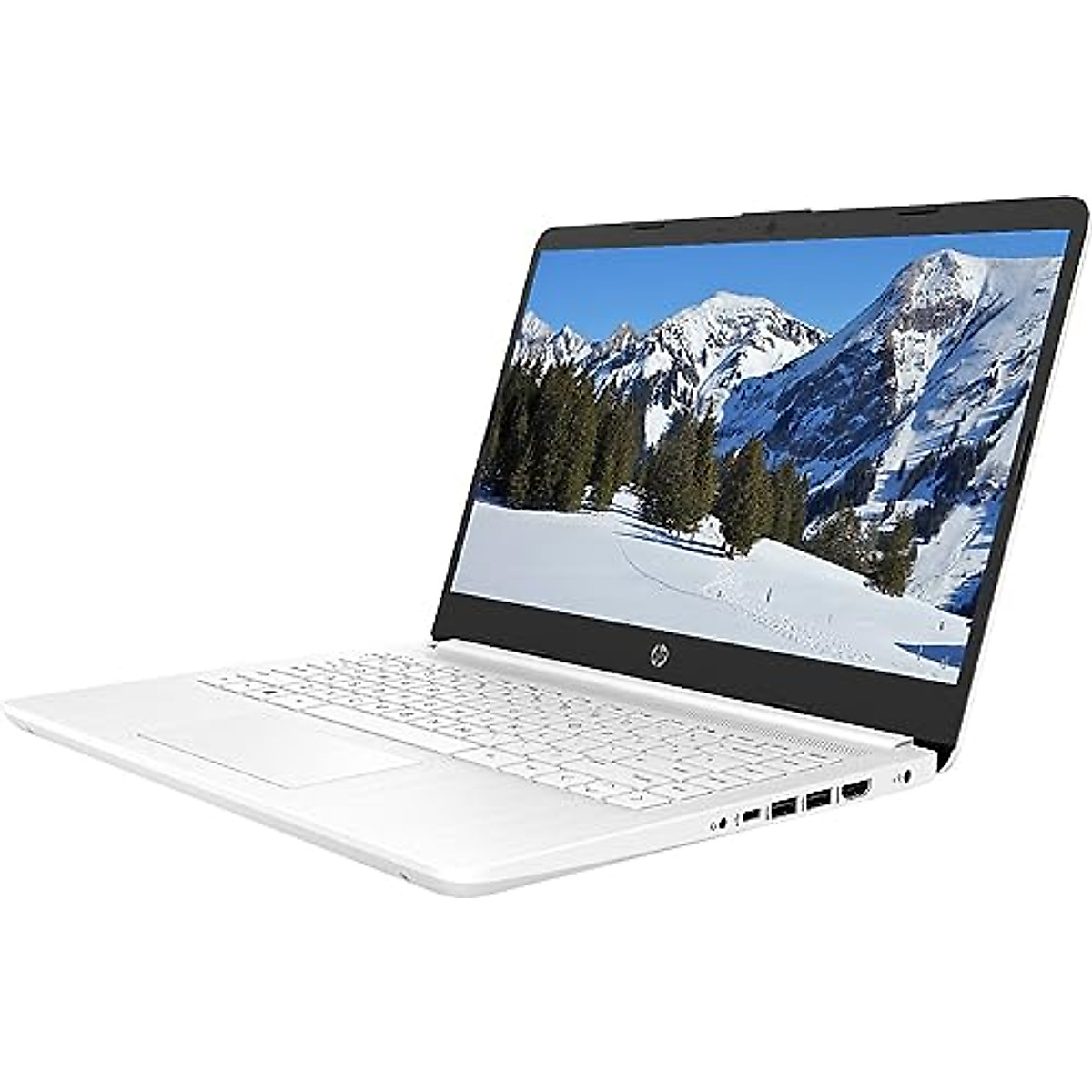 HP Newest 14" Ultral Light Student Laptop, Intel N4120 Quad-Core(> N4020), 16GB RAM, 128GB Storage(64GB eMMC+64GBSD Card), One Year Office 365, WiFi, Webcam, HDMI, USB-A&C, Win 11