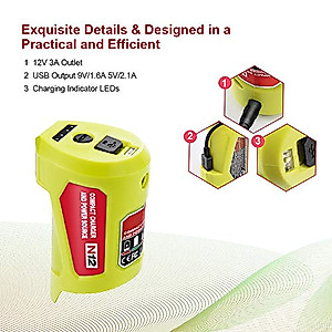 12V USB Power Source Power Adapter 48-59-1201 Charger for Milwaukee 12V M12 Lithium-ion Battery 48-11-2420 48-11-2411 48-11-2401 48-11-2402