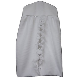 Baby Doll Bedding Layered Crib Diaper Stacker, White