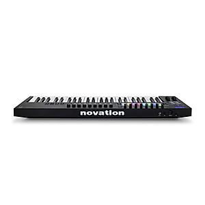 Novation Launchkey 49 MK3 49 Key USB MIDI Keyboard Controller Bundle with Headphones and Keyboard Stand (3 Items)