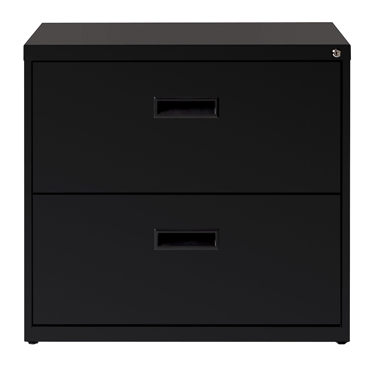 Realspace® SOHO 30"W x 17-5/8"D Lateral 2-Drawer File Cabinet, Black
