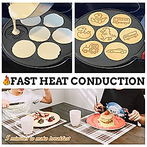 Dinosaur Pancake Maker Pan for Kids, Pancake Molds Egg Pan Waffle Maker Breakfast Nonstick Pancake Griddle Mini Pancakes Maker Machine Car Truck Dinosaur Pancake Molds for Kids