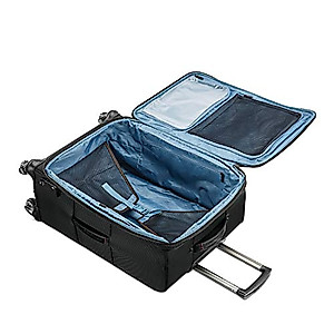 Samsonite Pro Travel Softside Expandable Luggage with Spinner Wheels, Black, Checked-Medium 25-Inch