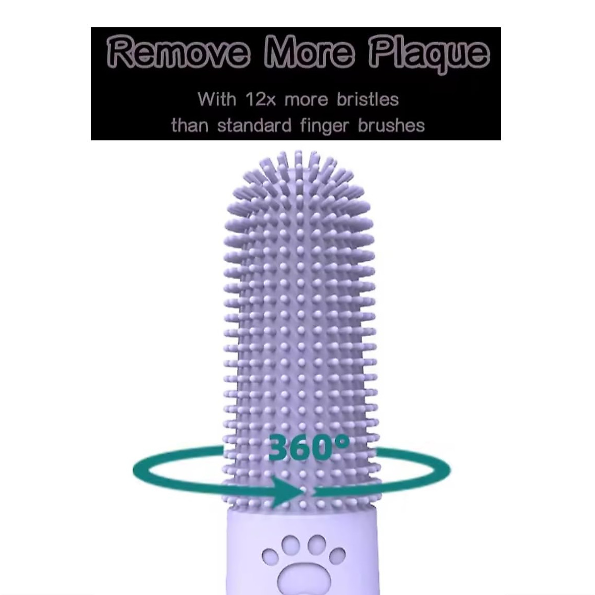 4Pcs 360° Pet Finger Toothbrush, Dog Toothbrushes for Small, Medium, and Large Dogs, Silicone Dog Finger Toothbrush, Dog Dental Care for Puppies, Dog Finger Tooth Brush, Dog Tooth Brushing Kit