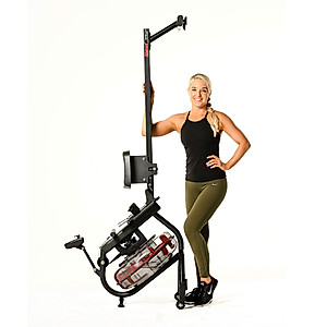 Fitness Reality 3000WR Bluetooth Water Rower Rowing Machine with HIIT Workout, Black