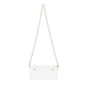 Afashor Women's Clear Crossbody Bag Transparent Shoulder Clutch Handbag with Chain