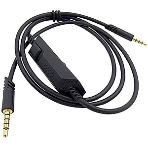 Tobysome A50 Replacement Cable Headphone Cable Audio Cord with Volume Control and Microphone Compatible with Astro A10/A20/A30/A50/A40/A40TR Gaming Headset to Xbox One PS4 Controller