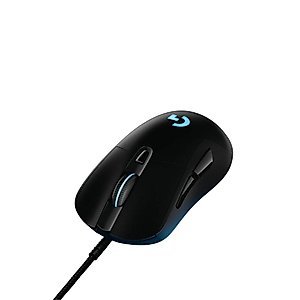 Logitech G403 Prodigy RGB Gaming Mouse – 16.8 Million Color Backlighting, 6 Programmable Buttons, Onboard Memory, Up to 12,000 DPI (Renewed)