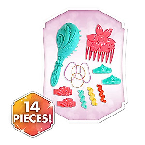 Disney Princess Moana Stying Head, 14-pieces, Officially Licensed Kids Toys for Ages 3 Up by Just Play