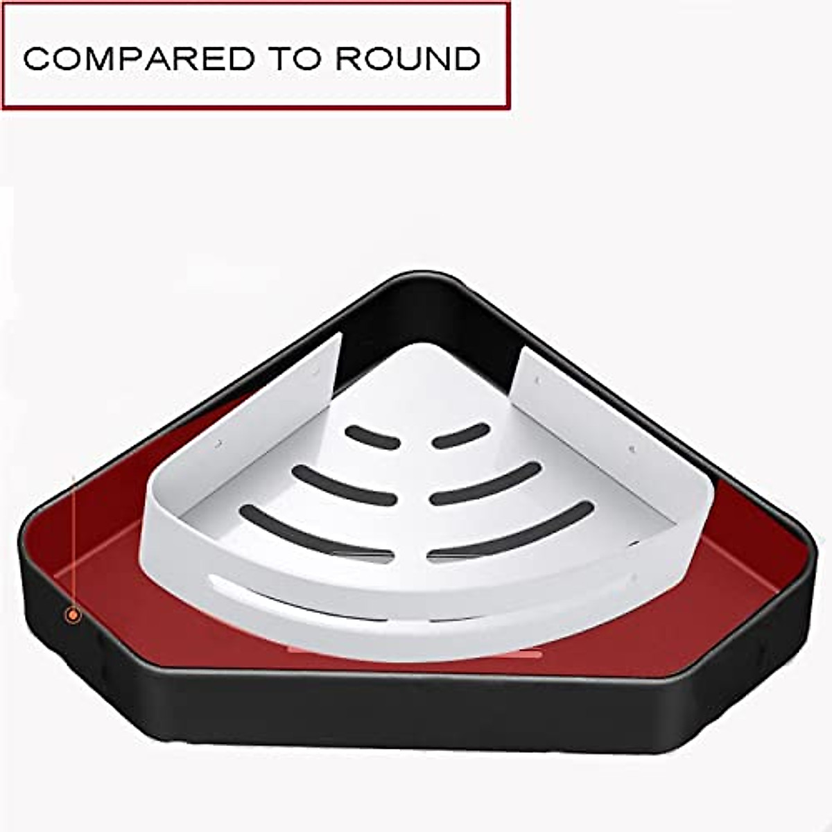 EAQ 2 Pack Corner Shower Shelves, Shower Organizer with 4 Removable Hooks and Towel bar,Adhesive No Drilling Wall Mounted Or Organizer Basket for Washroom/Toilet/Dorm/Kitchen, Matte Black