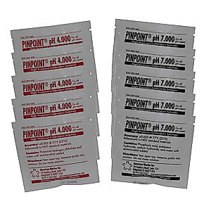 Pinpoint® High-Precision pH Calibration Fluids Kit (pH Buffer Solution), 10 Piece Set - 4.000, 7.000