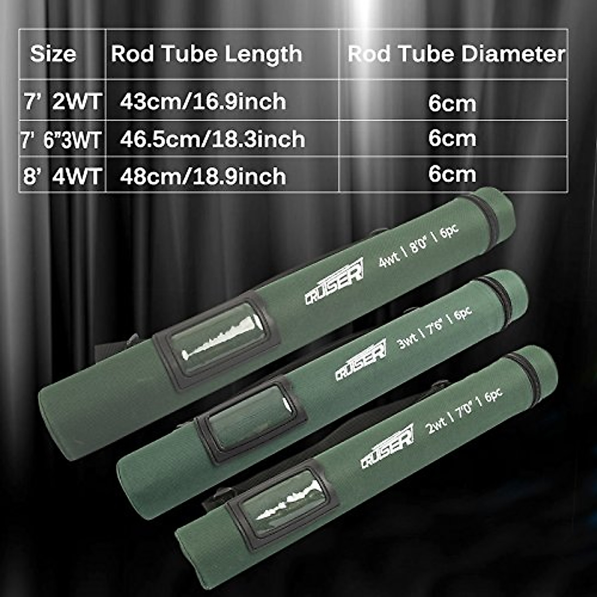 Maxcatch Cruiser Travel Fly Fishing Rod; 2/3/4wt 6 Piece, IM10 Carbon Blank, AA Grade Reel Seat (8'0'' 4 Weight 6sec)