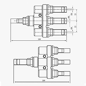 BAYM Solar Panel T Branch 3 to 1 MMMF + FFFM Cable Connector Solar Wire Connector T-Type T3 Coupler Combiner(1 Pair)
