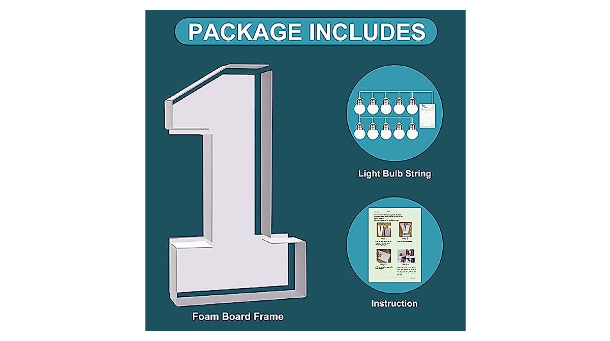 3FT Giant Marquee Light Up Letters & Numbers DIY Kit