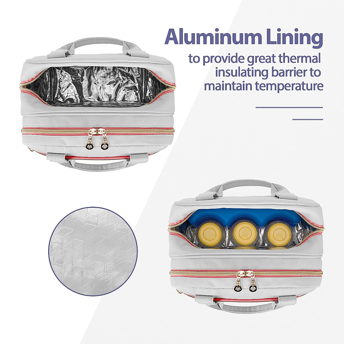 Damero Wearable Breast Pump Bag Compatible with Elvie Pumps and Pump Parts Bag with Waterproof Mat Bundle