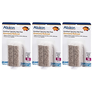Aqueon 12 Count Ammonia Reducer QuietFlow Specialty Aquarium Filter Pads, Size 10